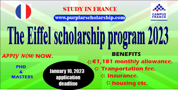 The Eiffel scholarship program 2023 - Purplarscholarship.com